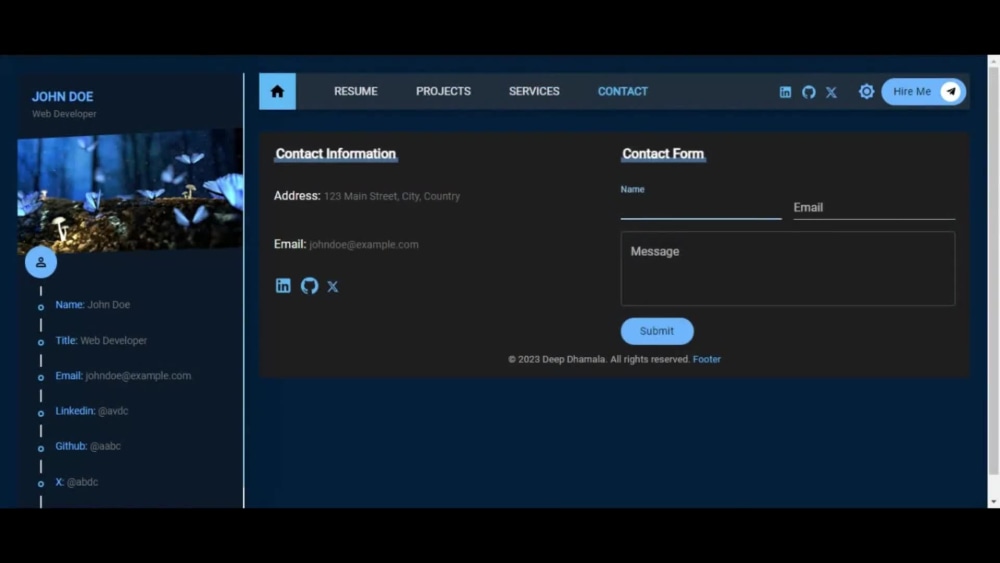 A multiple-page personal portfolio website in React. | Upwork