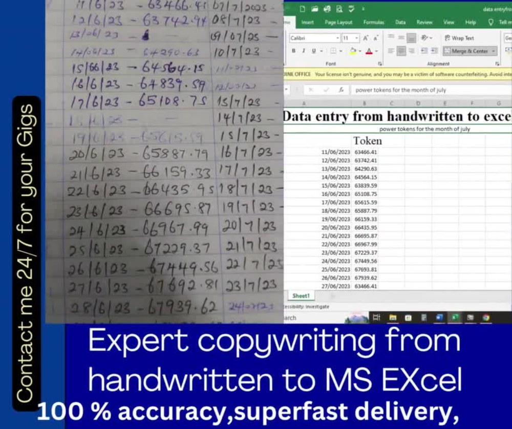 Converted PDF to Word,Excel,copy typing,Scanned pages to Excel,Google sheet | Upwork