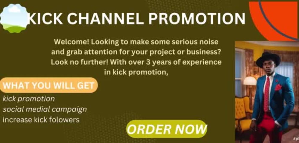 Kick promotion to bring in more followers and live viewer | Upwork