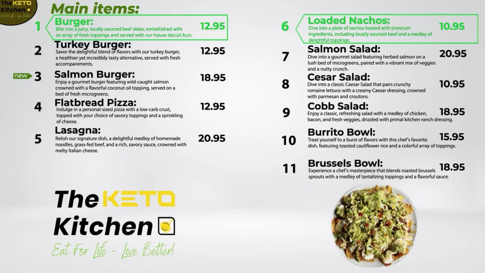 Deliciously animated restaurant food menus and promotional animation ...