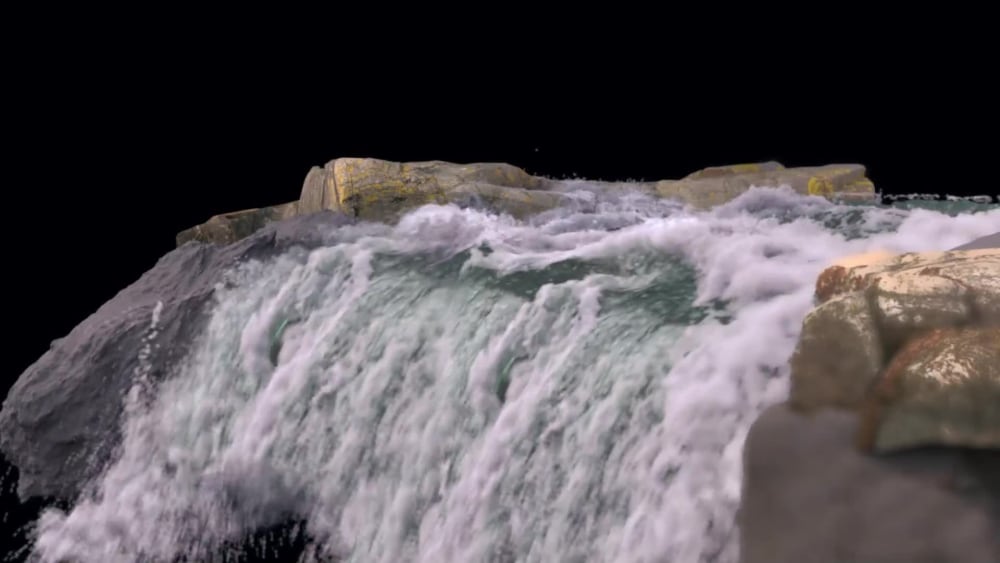 Realistic 3D water simulation, 3D liquid animation, fluid product ...