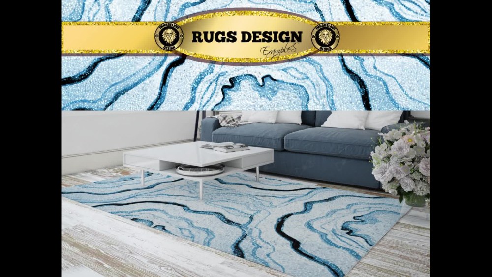 A beautiful rug design. Hand drawn carpet design. Unique carpet design ...