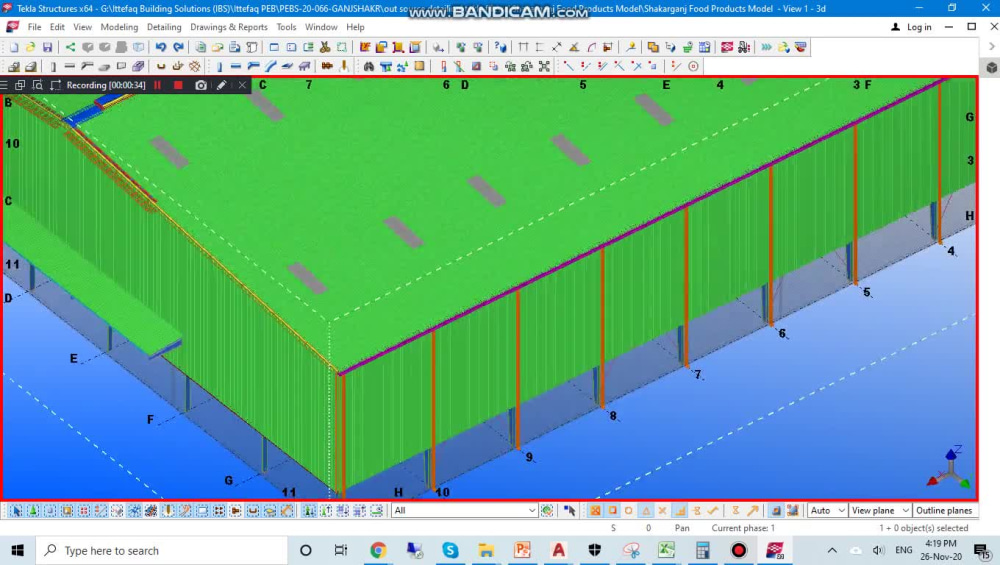 PEB Steel Structure Drawings, MBS Design, 3D model Tekla Structure | Upwork