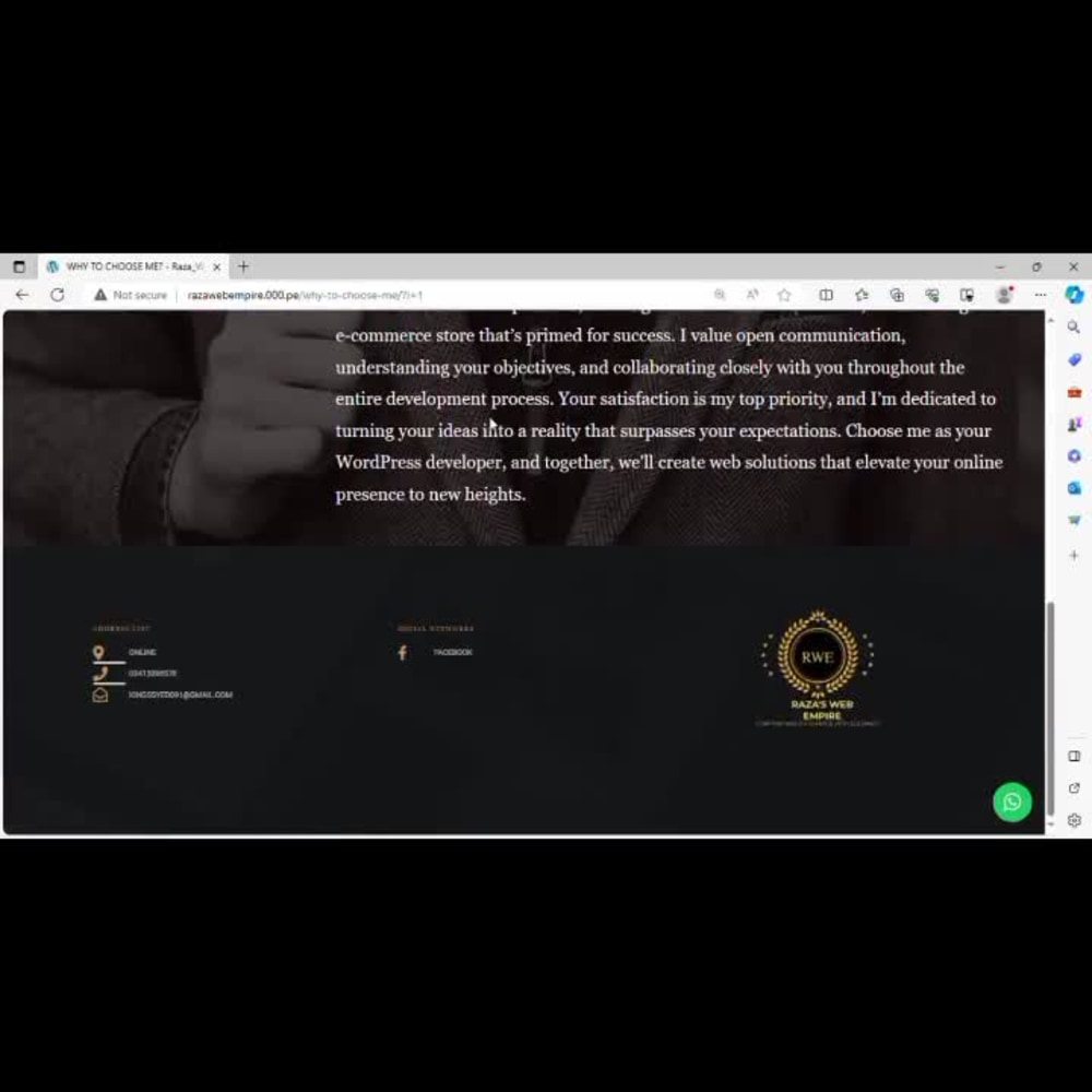 Portfolio website for freelancing | Upwork