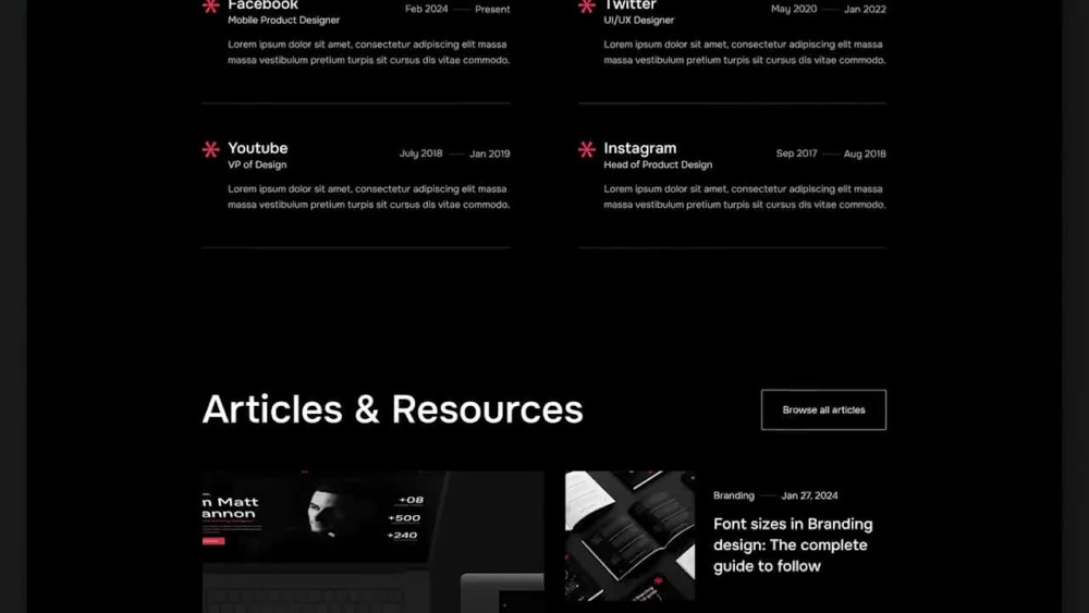 A portfolio website, resume website, HTML CSS tailwind, javascript | Upwork