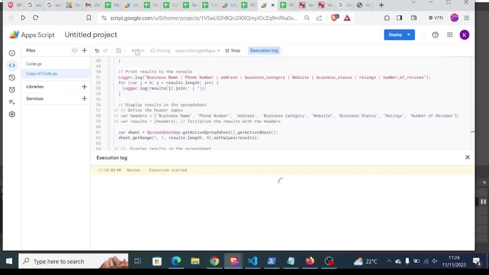 App script that will list places available based on location and ...
