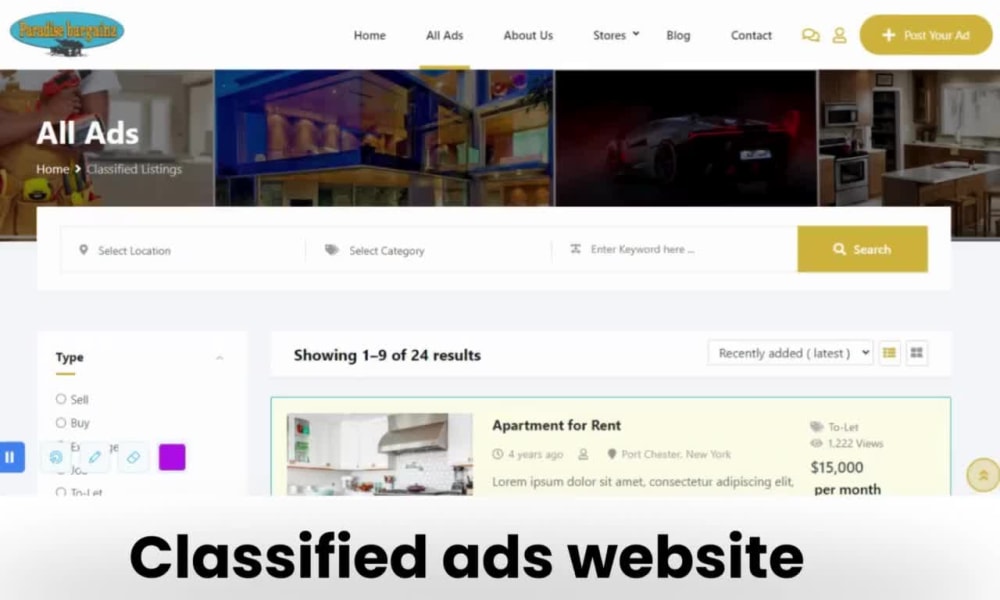 Stunning WordPress classified ads website design with SEO optimization ...