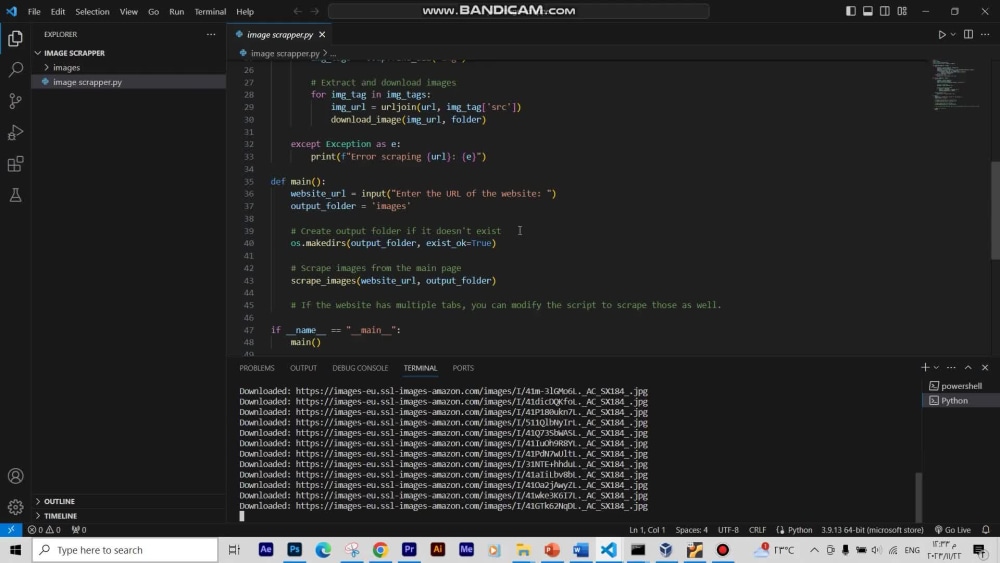 A simple way to Scrap all images in any website. | Upwork