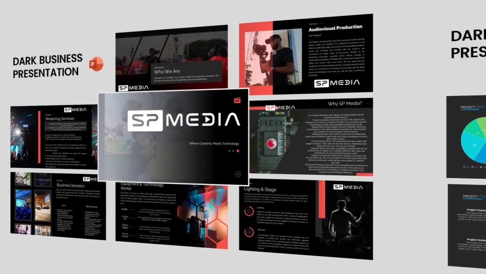 A professional dark ppt presentation, PowerPoint template and Google ...