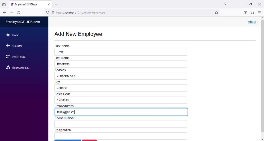 A Crud Menu Using Aspnet C Blazor Net 7 Using Db Ms Sql Server 2022 Upwork