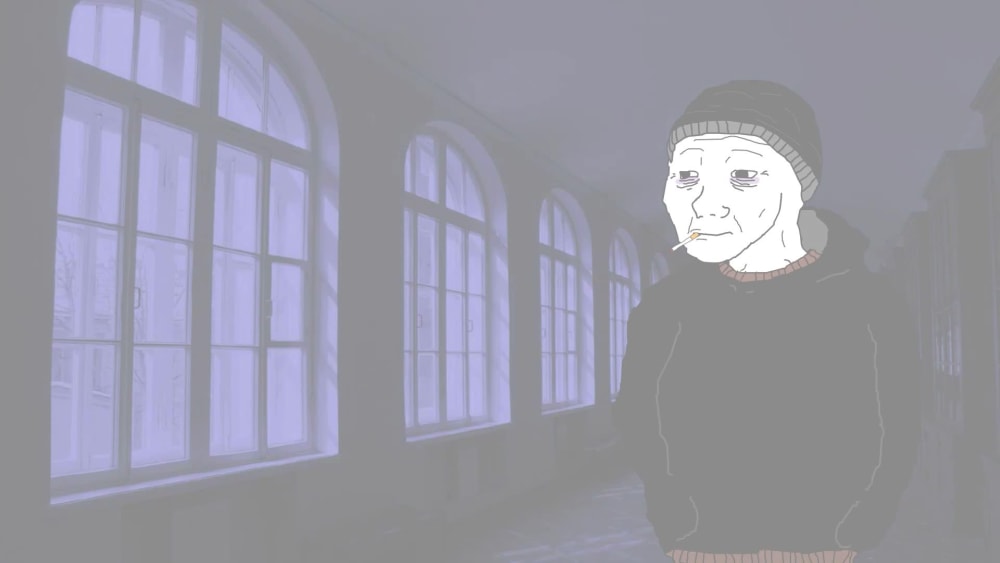 Cartoon wojak/doomer style animation | Upwork