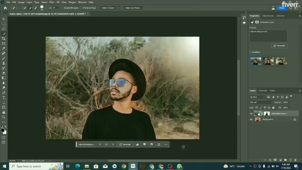Photoshop expert photo manipulation using Photoshop Beta ai generative ...