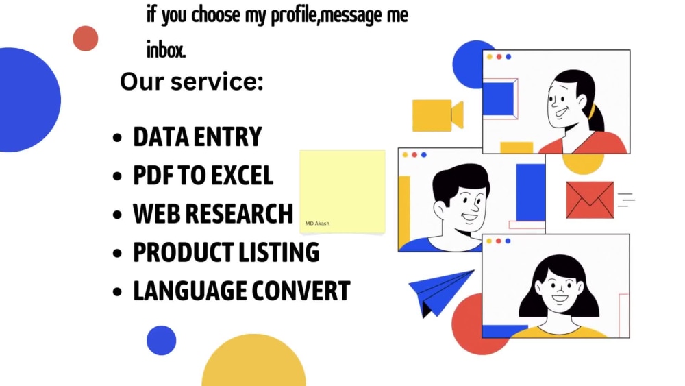 Services data entry, pdf to excel convert,language Translate | Upwork
