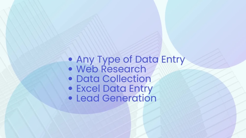 Data Collection, Web Research, Excel Data Entry, Typing, Copy Paste Service | Upwork
