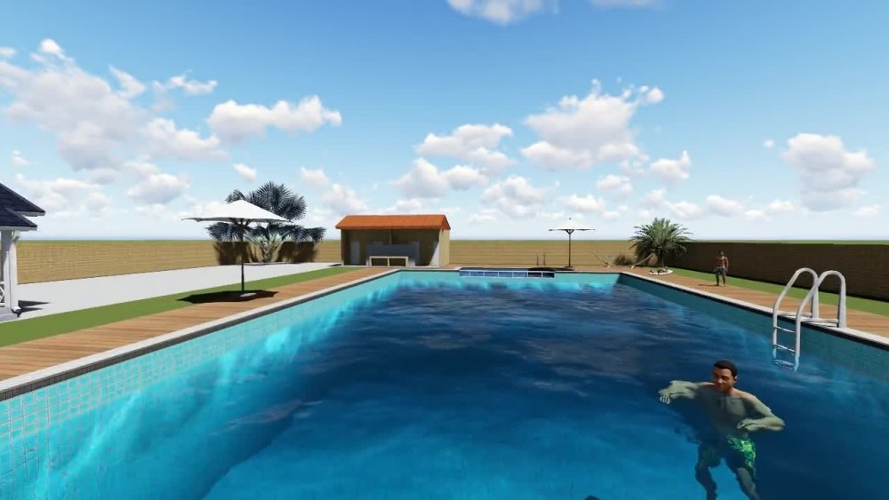 Swimming pool, Landscape and 3d Rendering. | Upwork
