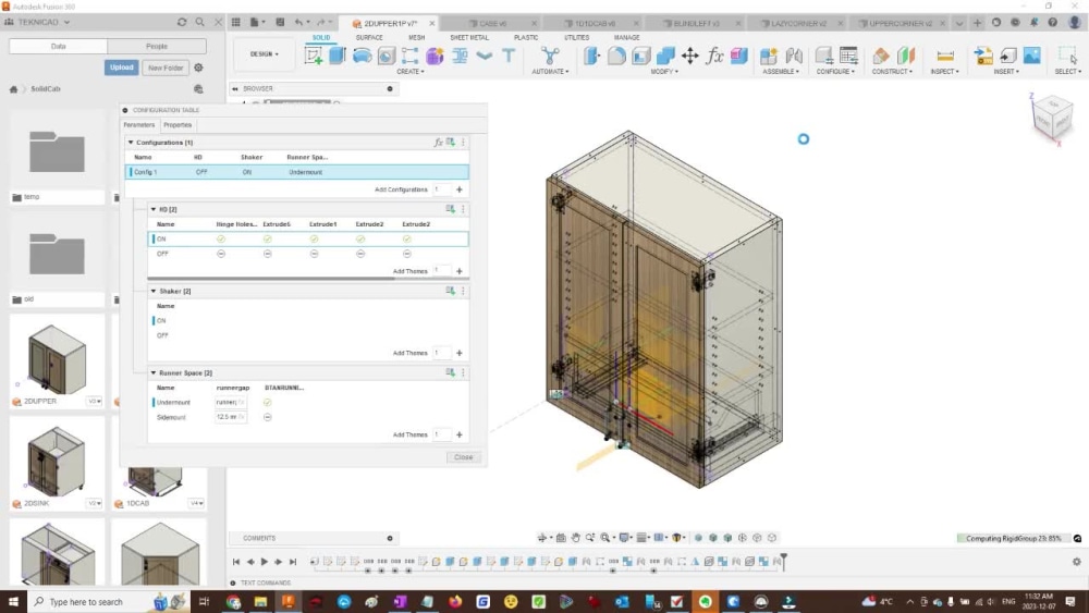 A fusion 360 kitchen library | Upwork