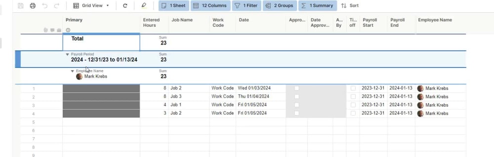 A time entry system for up to 15 employees | Upwork