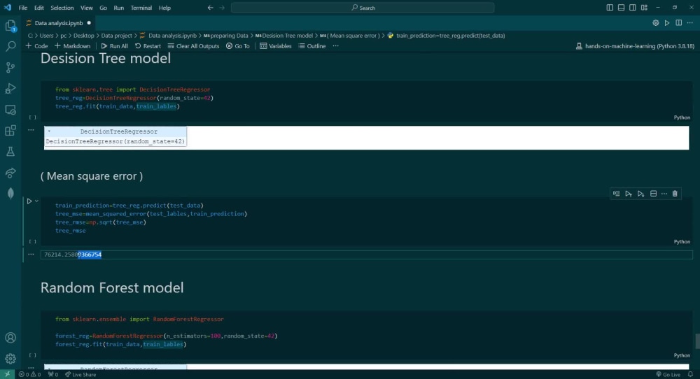 Machine Learning & Data analysis project | Upwork
