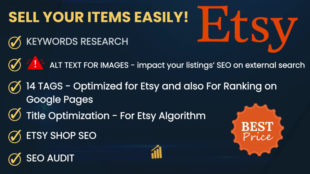 Etsy SEO title, Tags and do Etsy Product Listing Description to rank higher | Upwork
