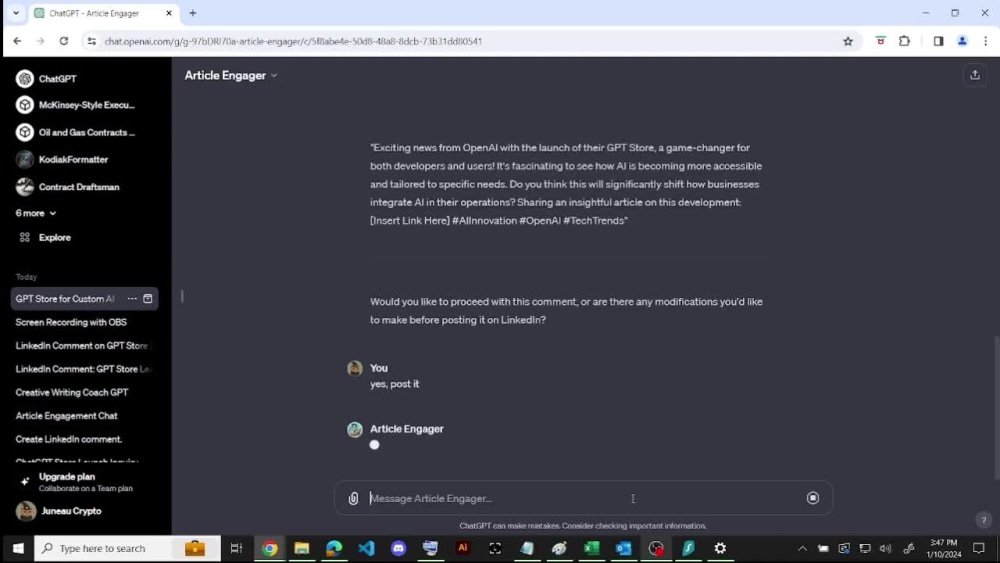 A secure CustomGPT w/ OAuth and one call, ready to Submit to the GPT Store | Upwork