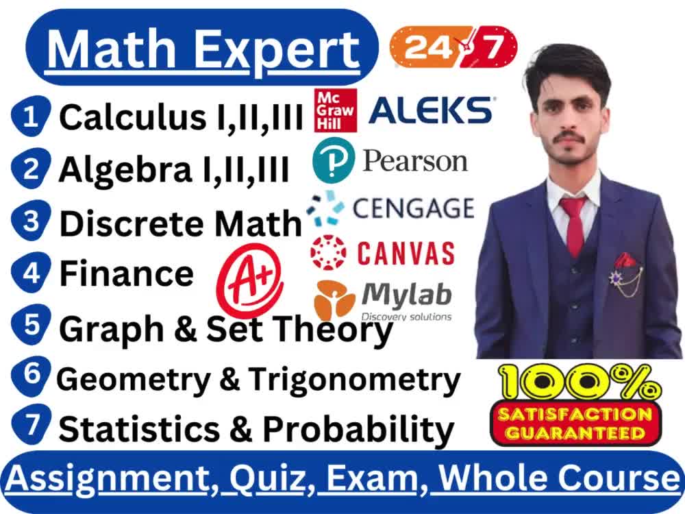Online Expert Math tutor, calculus, statistics, algebra, and discrete ...