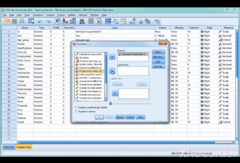 A data analysis by using IBM SPSS | Upwork