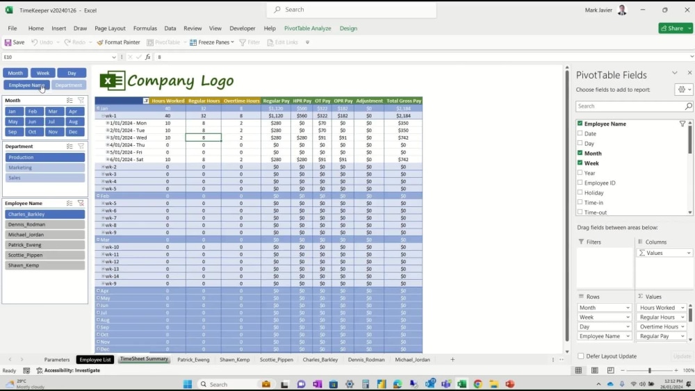 An automated employee time-tracking and pay calculation tool! | Upwork