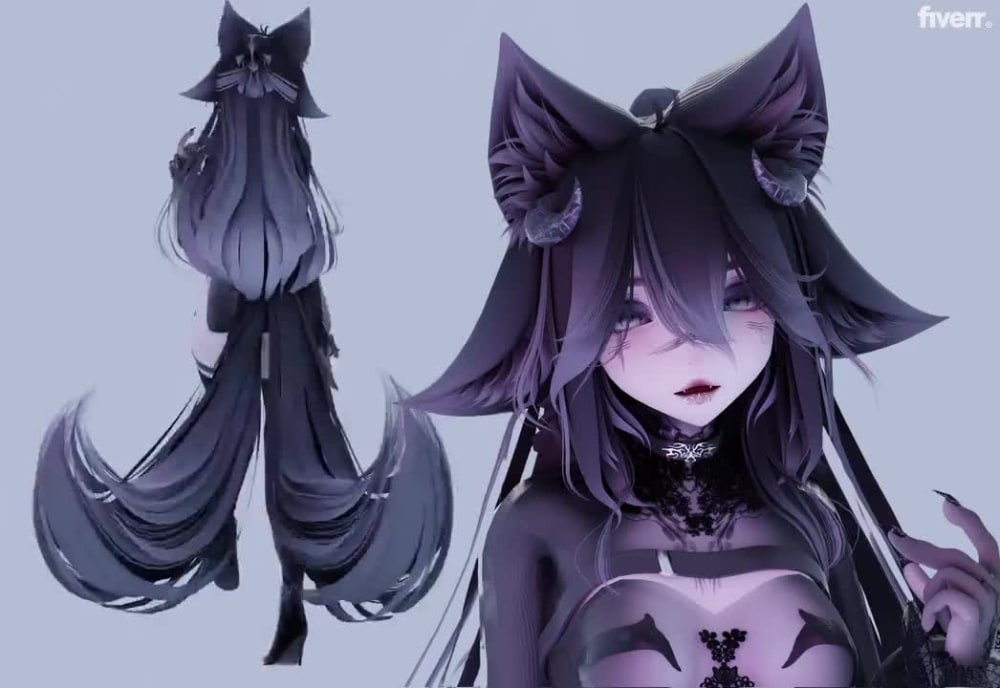 Custom Vrchat Avatar, 3d vtuber vrm anime for game or streaming | Upwork