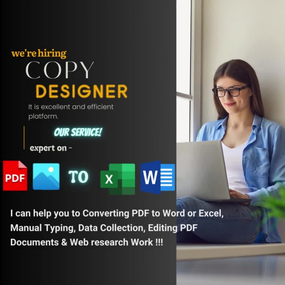 Convert/ Re-typing PDF/Image/Screenshot converted in Word/Excel | Upwork
