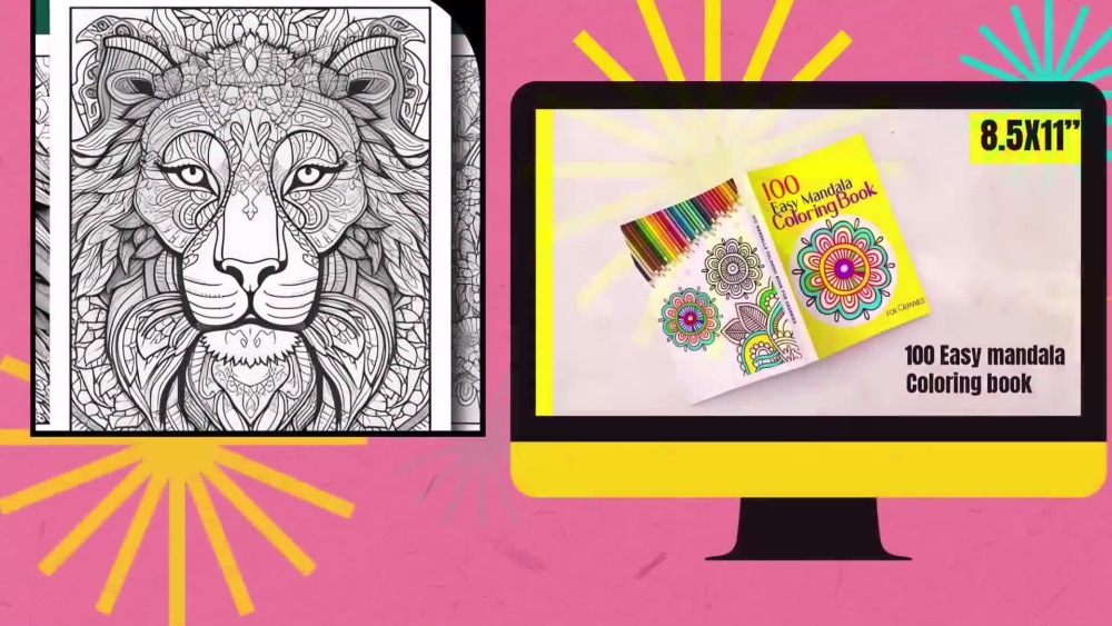 100 professional mandala coloring pages with cover for amazon KDP | Upwork
