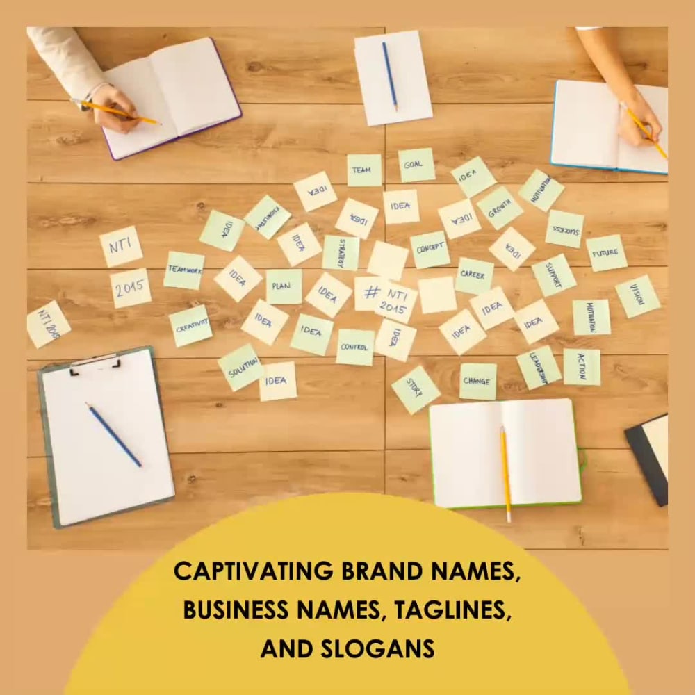 Captivating brand names, business names, taglines and slogans. | Upwork