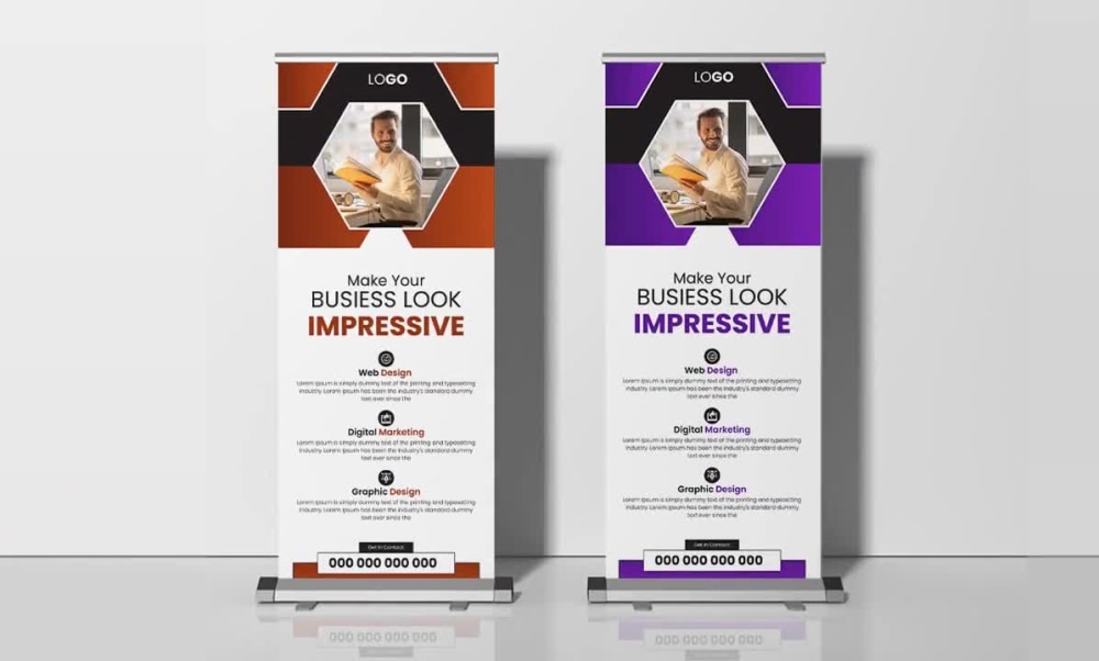Creative Professional Roll up Banner Design | Upwork