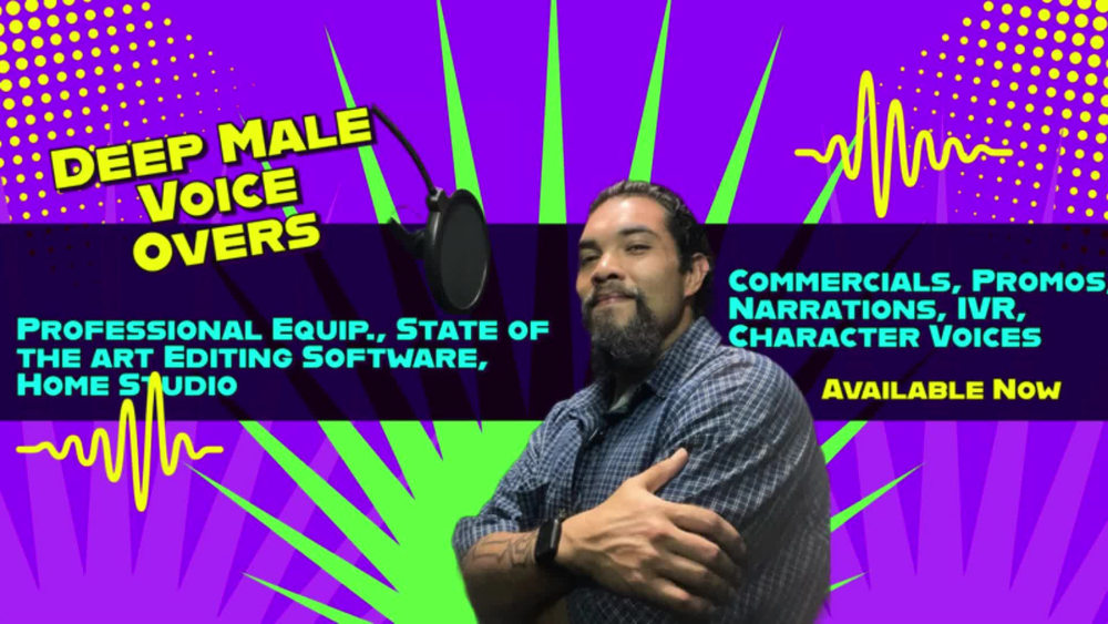 Deep Male Voice commercial style voice over | Upwork