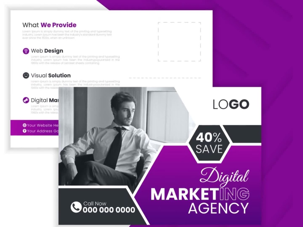 A promotional direct mail or modern eddm postcards | Upwork