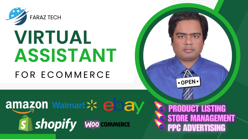 A complete ecommerce store management for Amazon, Ebay, Walmart. Shopify, | Upwork