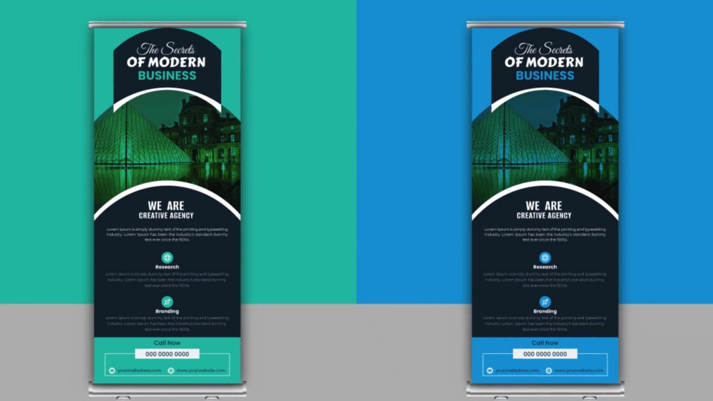 A creative roll up banner retractable banner ads or signage | Upwork
