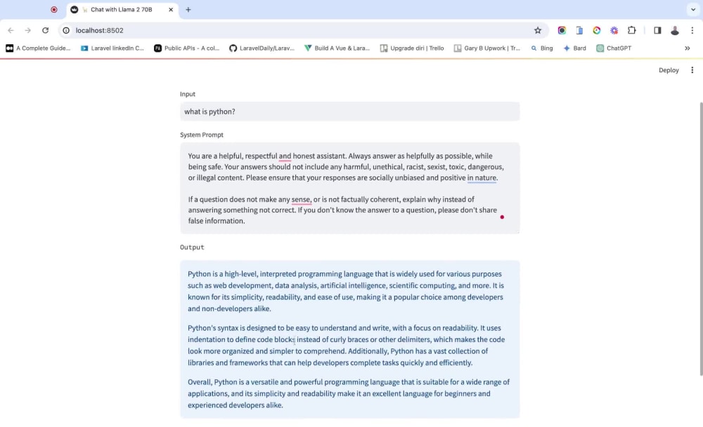 LLama 2 integration with your web application | Upwork