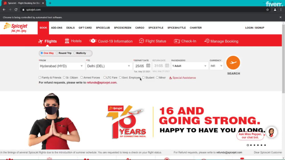 An automated website using selenium, playwright, webdriverio and cypress | Upwork