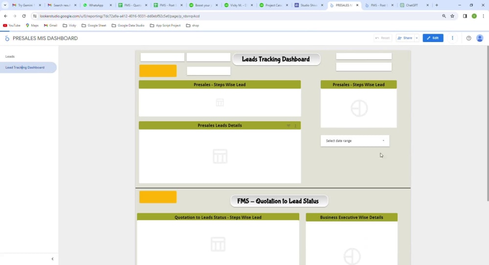Google Sheet Live Dashboard / Google Sheet / Google App Script | Upwork