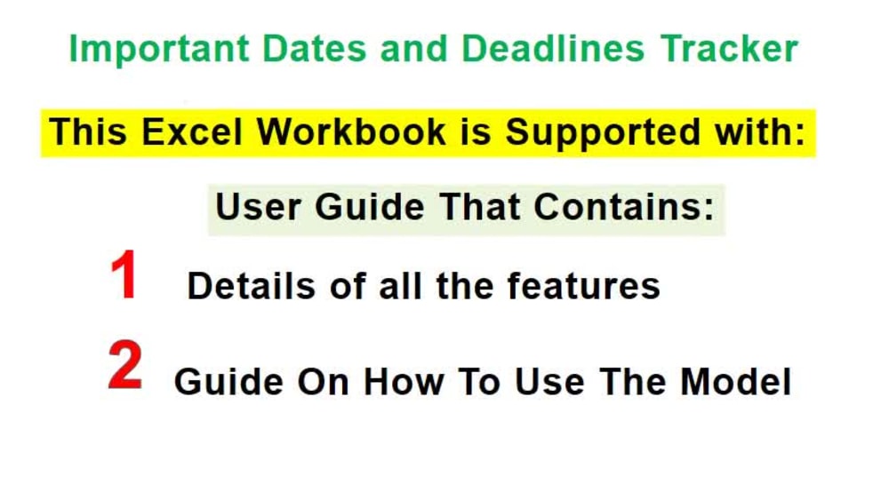 Deadlines, Due Dates, Expiry Dates Tracker Excel Tool | Upwork