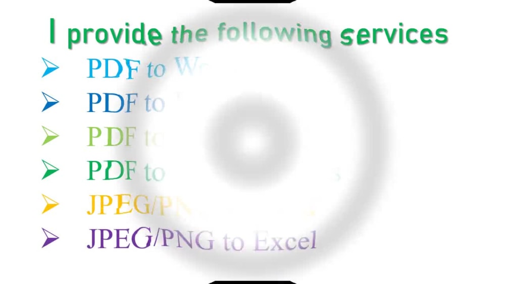 Non-Editable PDF/IMAGE conversion/retyping to editable MS Word/Excel | Upwork