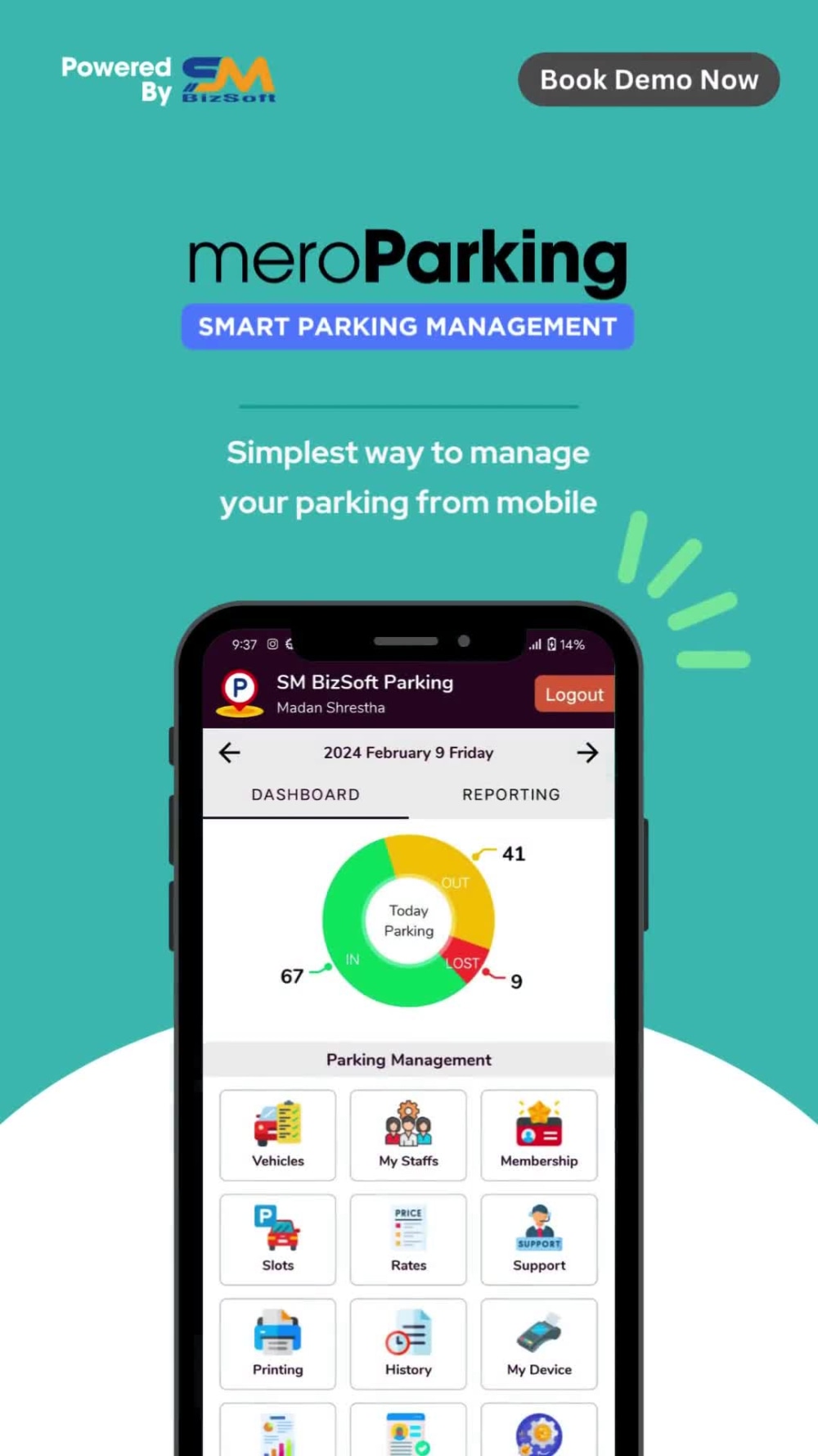 Parking Management App with admin panel | Upwork