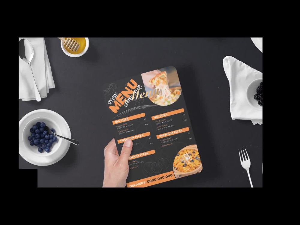 Creative, modern restaurant menu, food menu and print menu design | Upwork