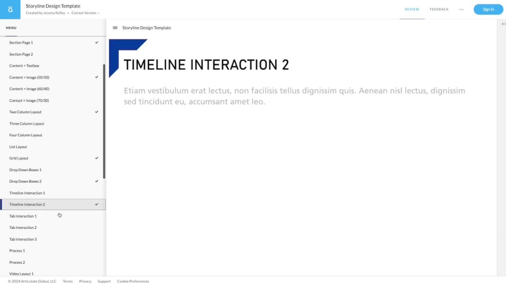 Interactive Storyline 360 Template (40 Slide Interactions) | Upwork