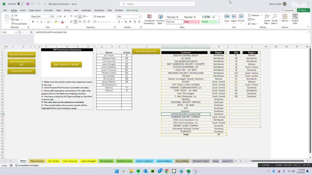 Top Notch Excel Formulas Macros Charts Or Vba Automation Upwork 