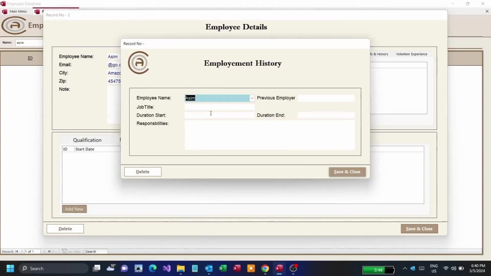 Microsoft Access Database designing and development | Upwork