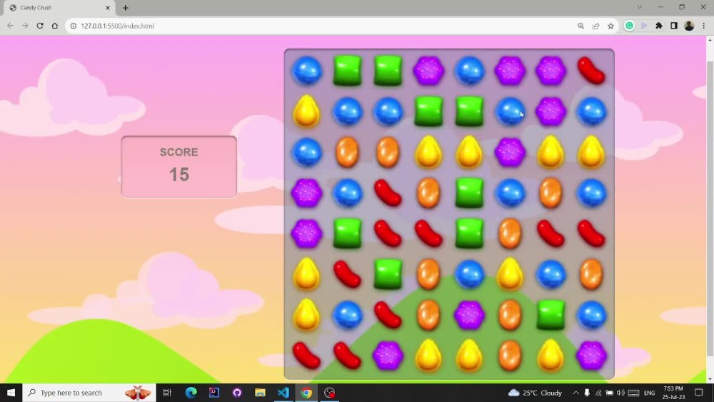A fully functional Candy Crush Saga game built using JavaScript | Upwork