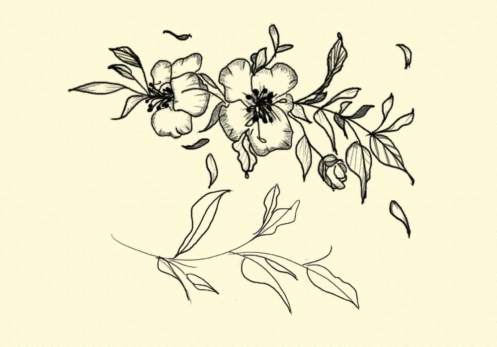 Fine Line Flowers Tattoo Designs | Upwork