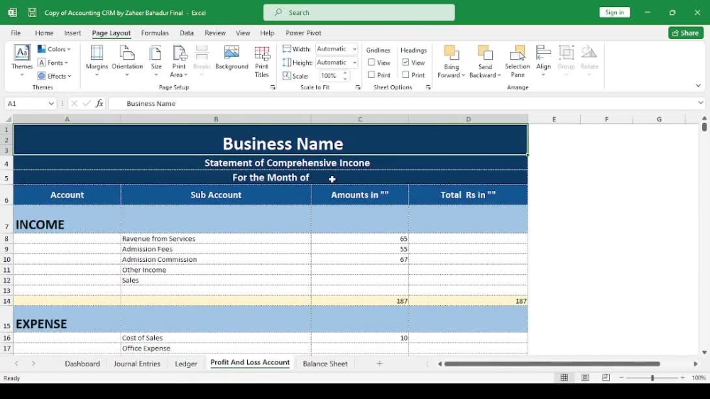 Automated Excel Accounting System /Bookkeeping Template | Upwork