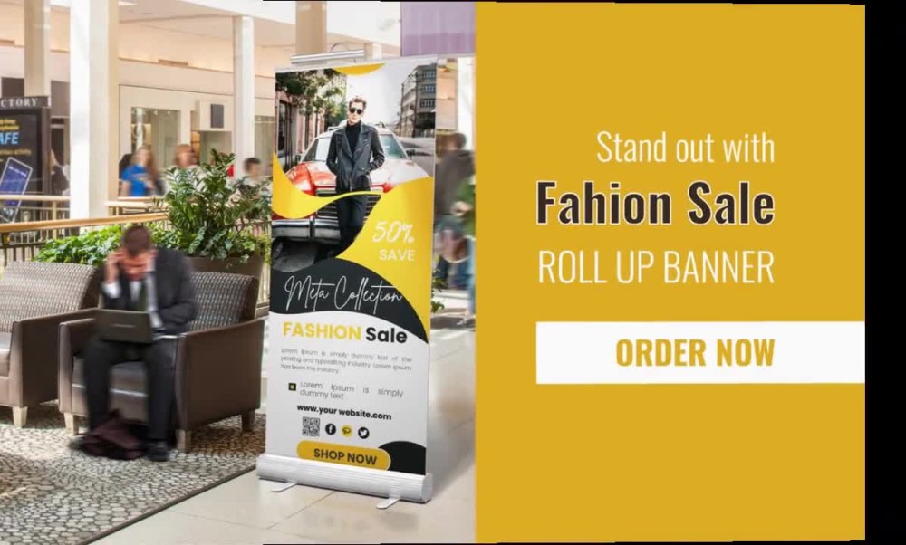 Retractable, backdrop, roll up & stand banner design | Upwork
